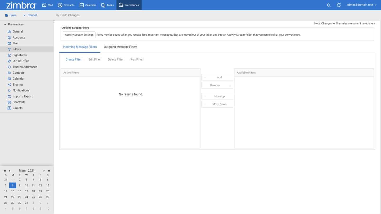 How to Filter Email Messages in Zimbra | Zimbra – Zextras Community
