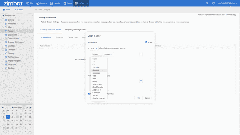 How to Filter Email Messages in Zimbra | Zimbra – Zextras Community
