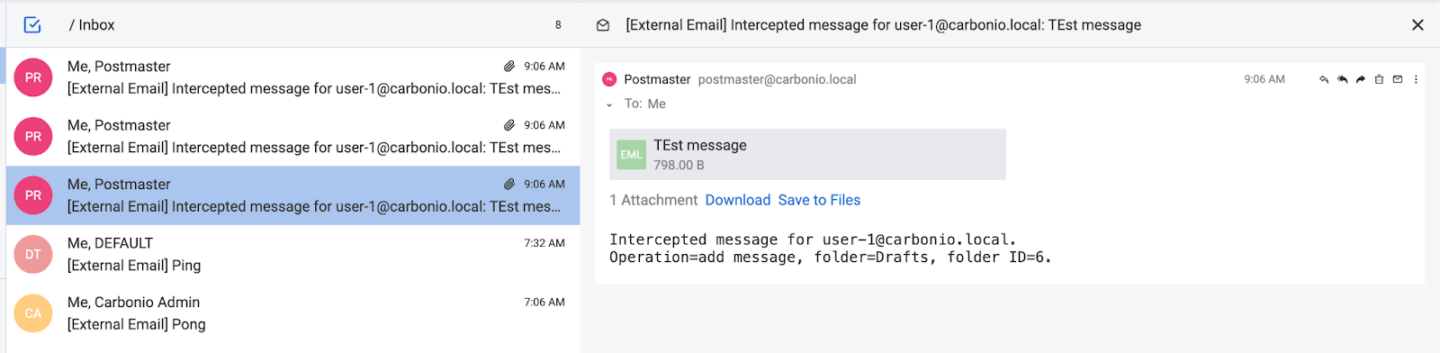 Setting Up Email Interception in Carbonio Community Edition | Carbonio CE